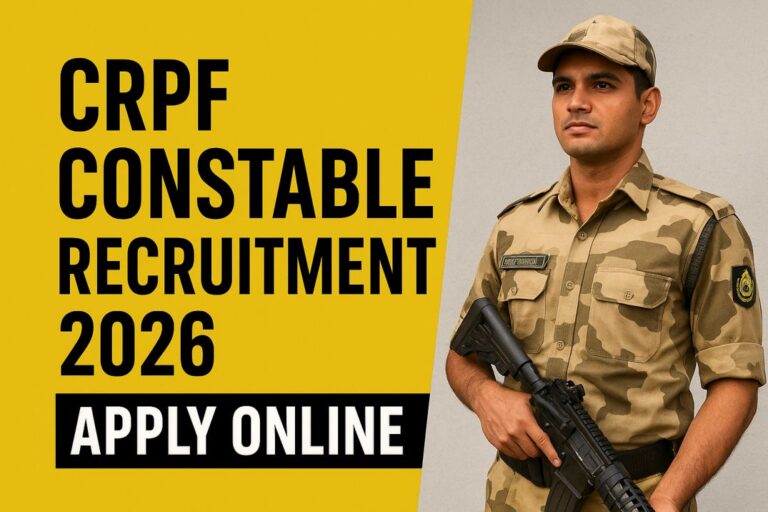 CRPF Constable Recruitment 2026 – Online Form, Eligibility, Dates ...